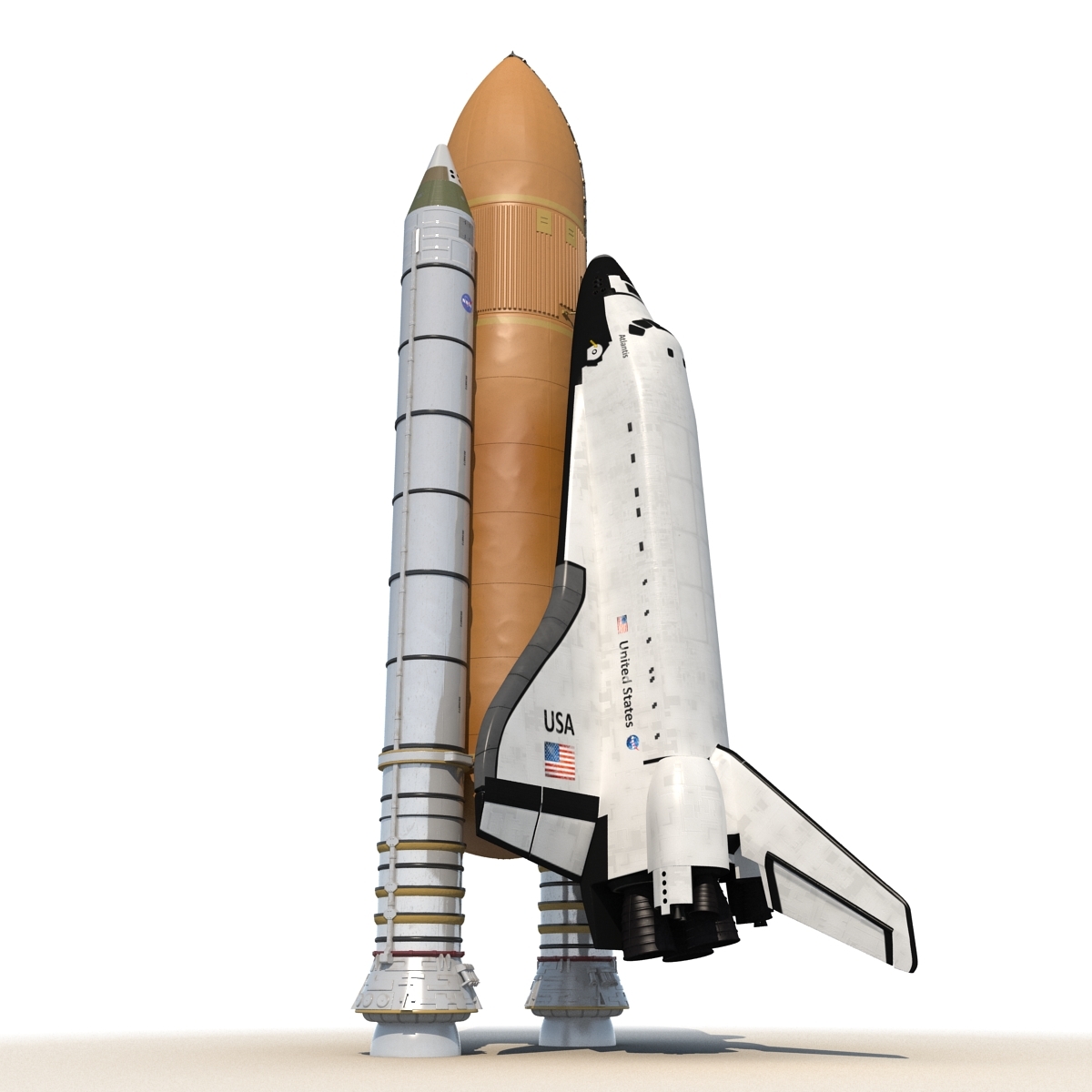 3d space shuttle boosters