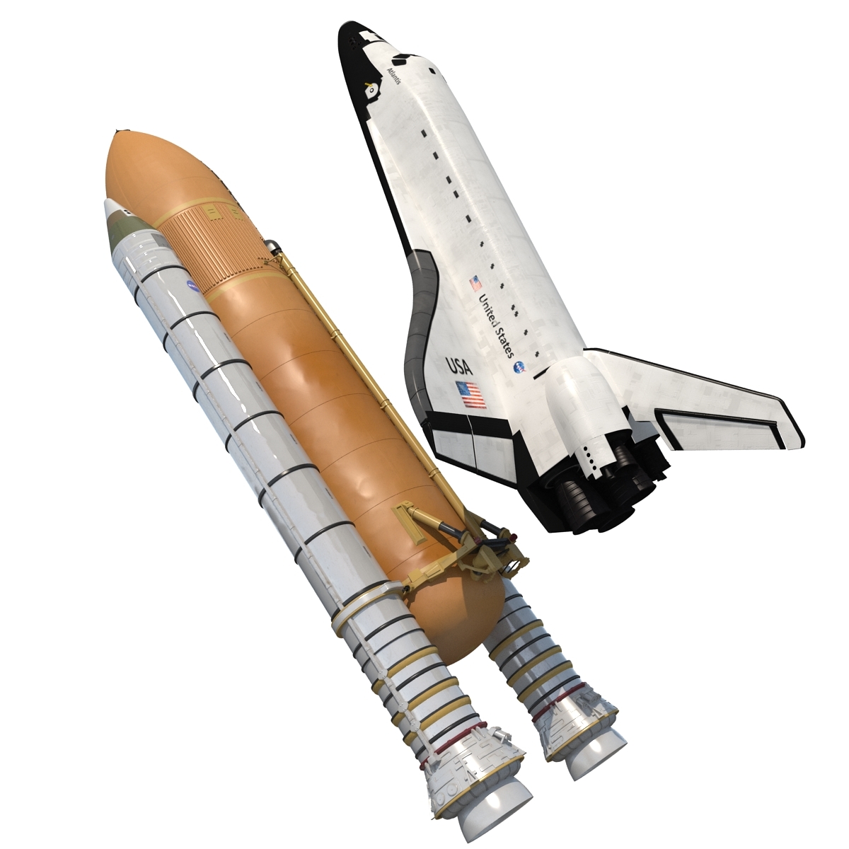 3d space shuttle boosters