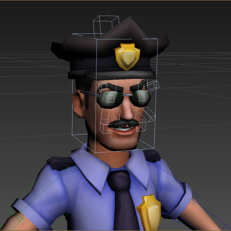 3d policeman animation model