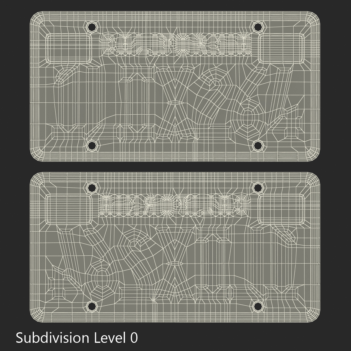 3d license plate california model
