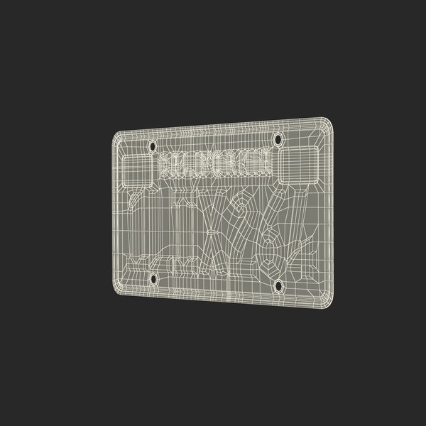 3d license plate california model