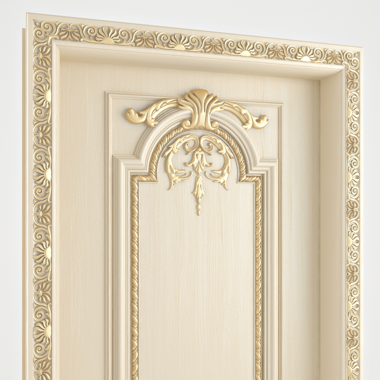 realistic classic door 3d model