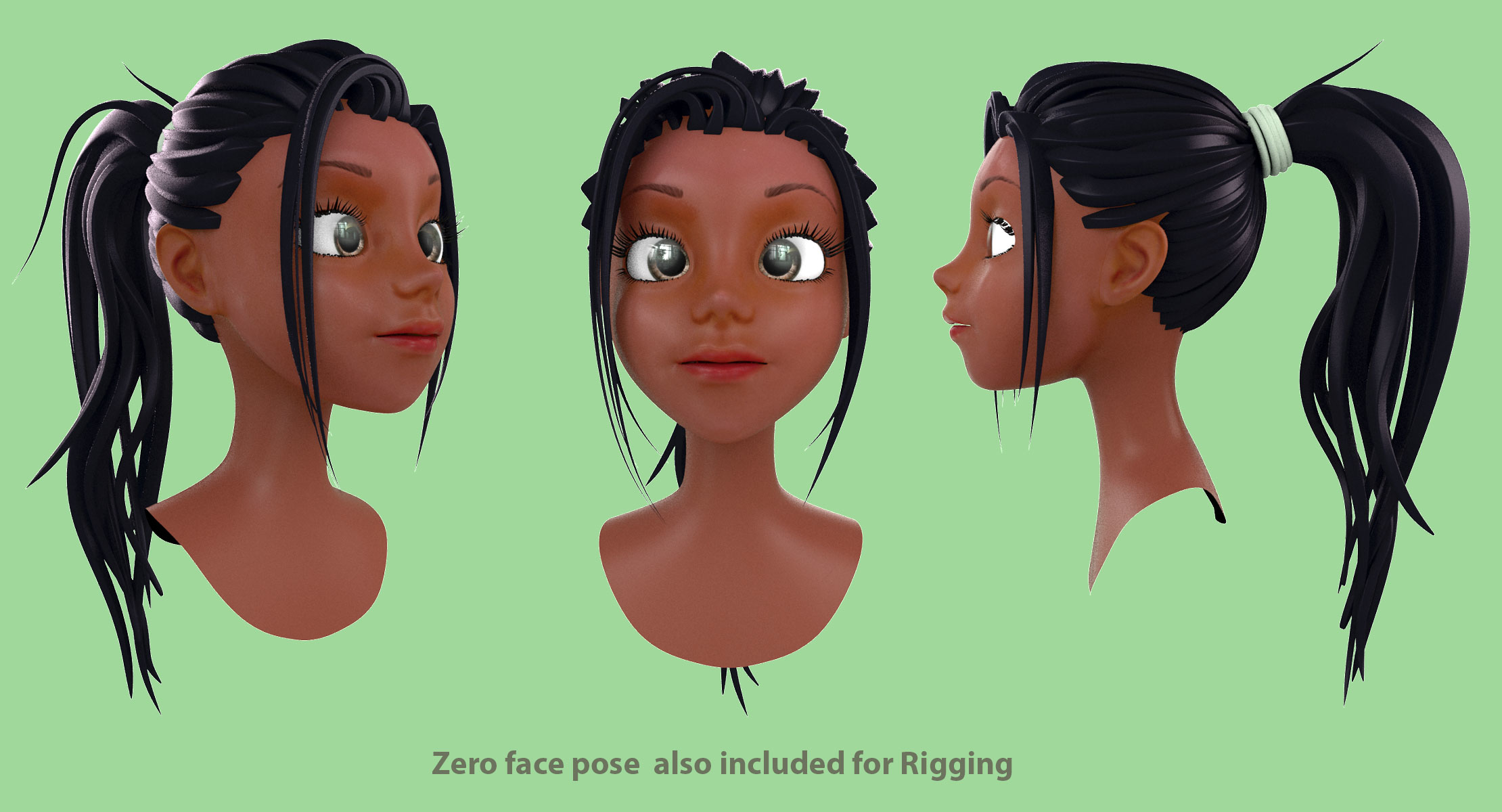 3ds max cartoon business woman