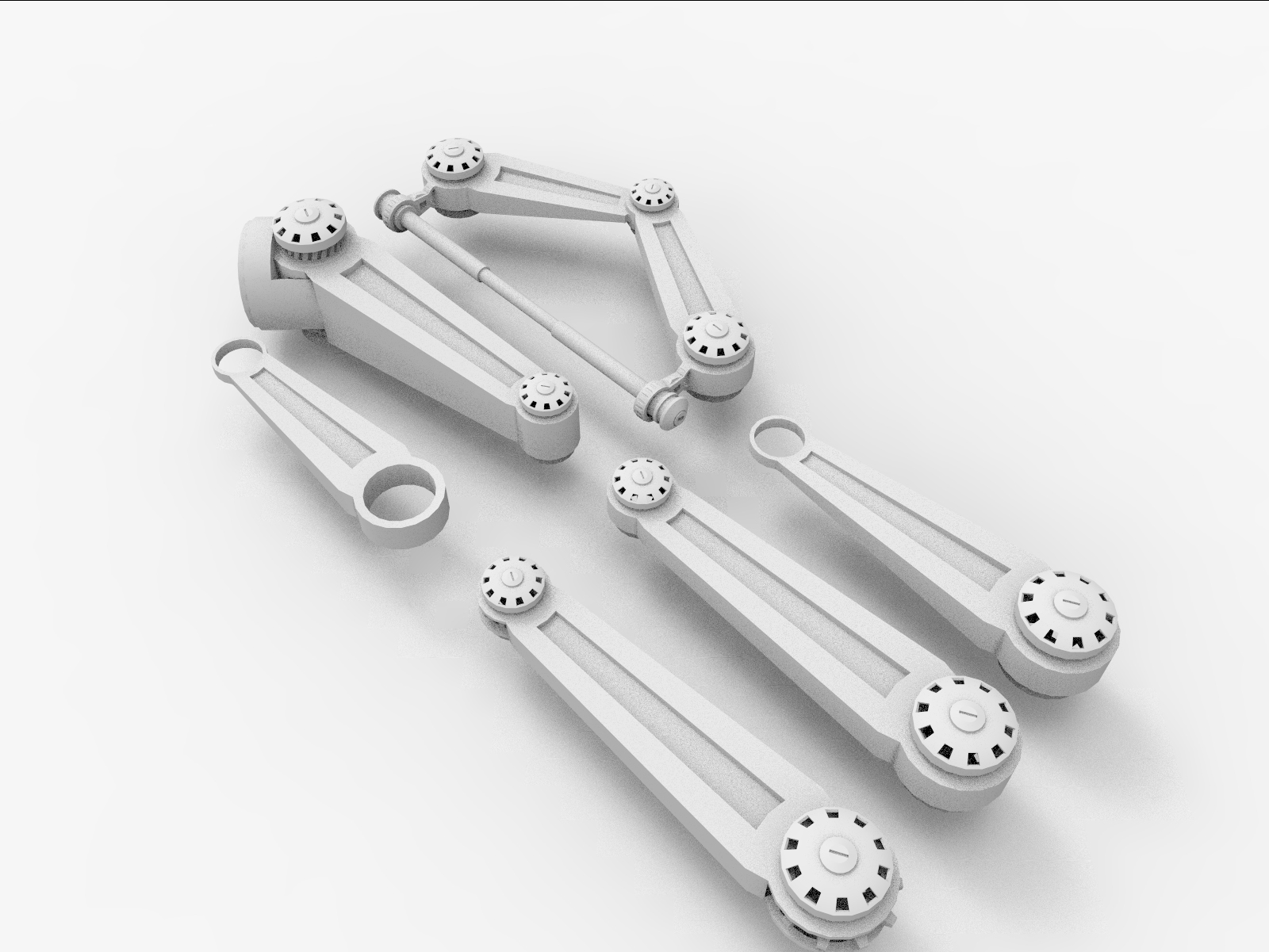 3d model mechanical armatures joints