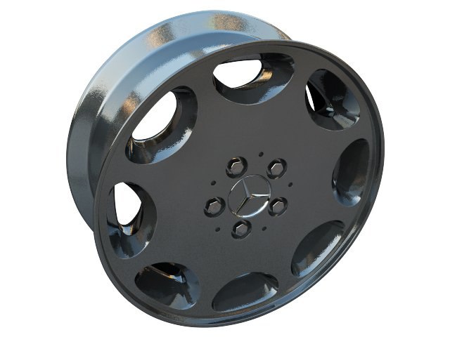 modelo 3d Mercedes rueda de 8 agujeros - TurboSquid 968146