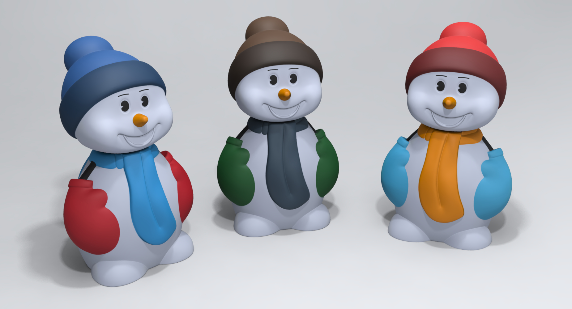 3d toy snowman rubber