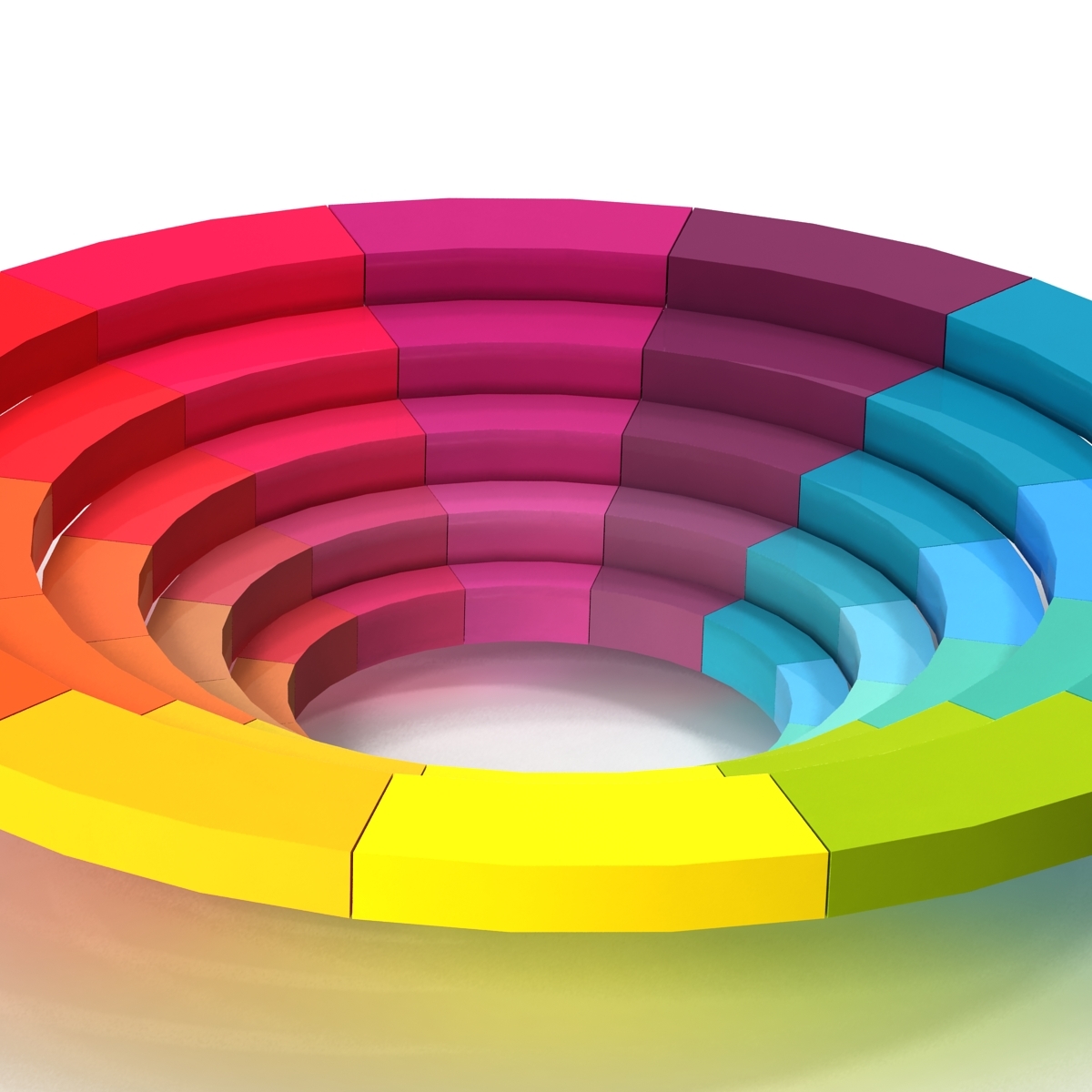 3d model of color wheel