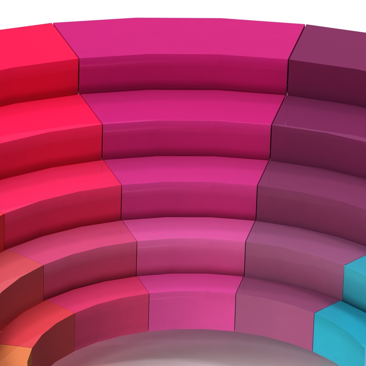 3d model of color wheel