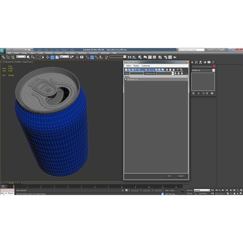 3d model open beer modeled