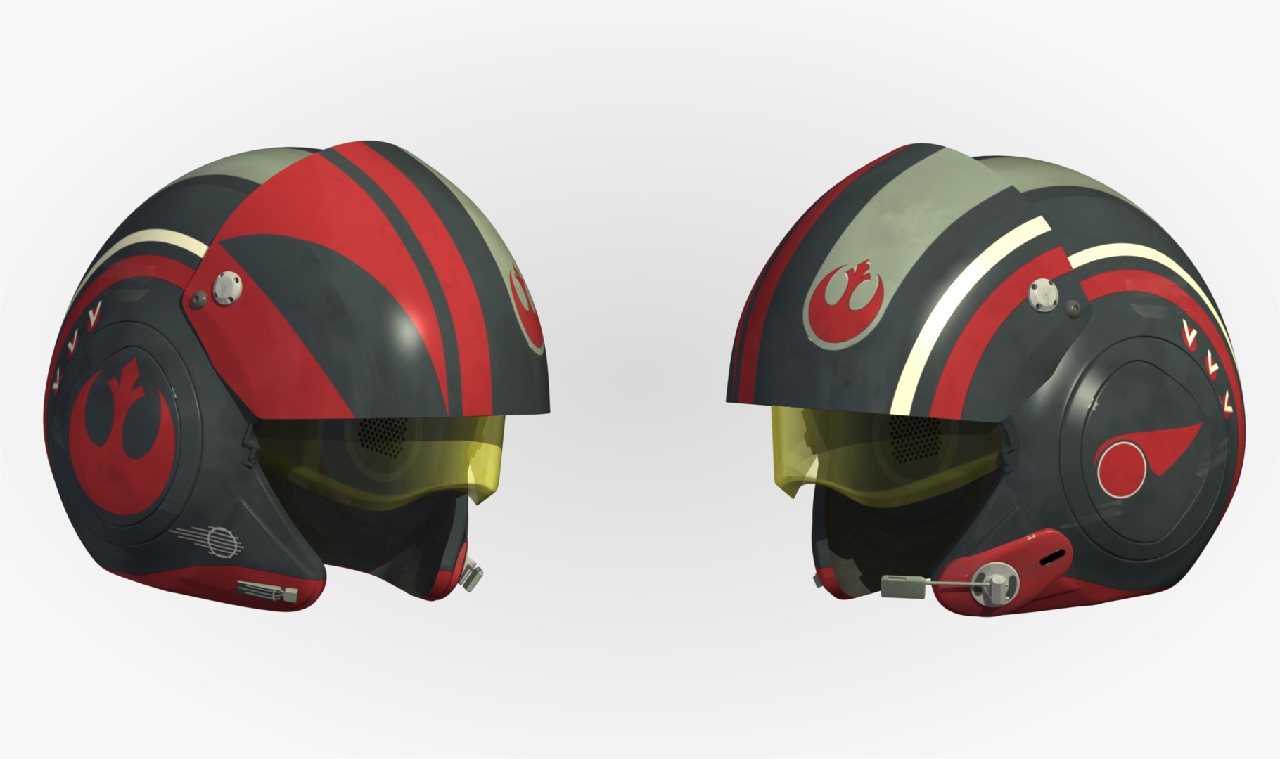 3d poe dameron helmet