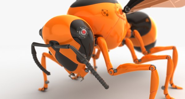 3d model of autonomous robot wasp