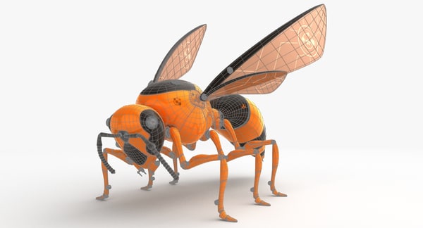 3d model of autonomous robot wasp