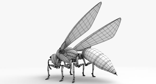 3d model of autonomous robot wasp