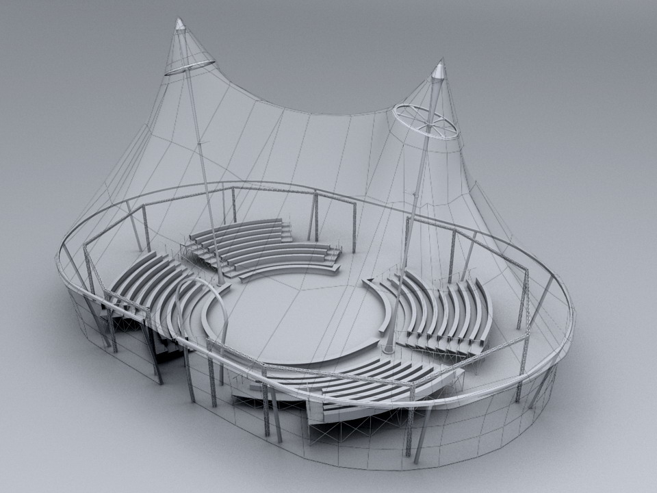 3d circus interior model