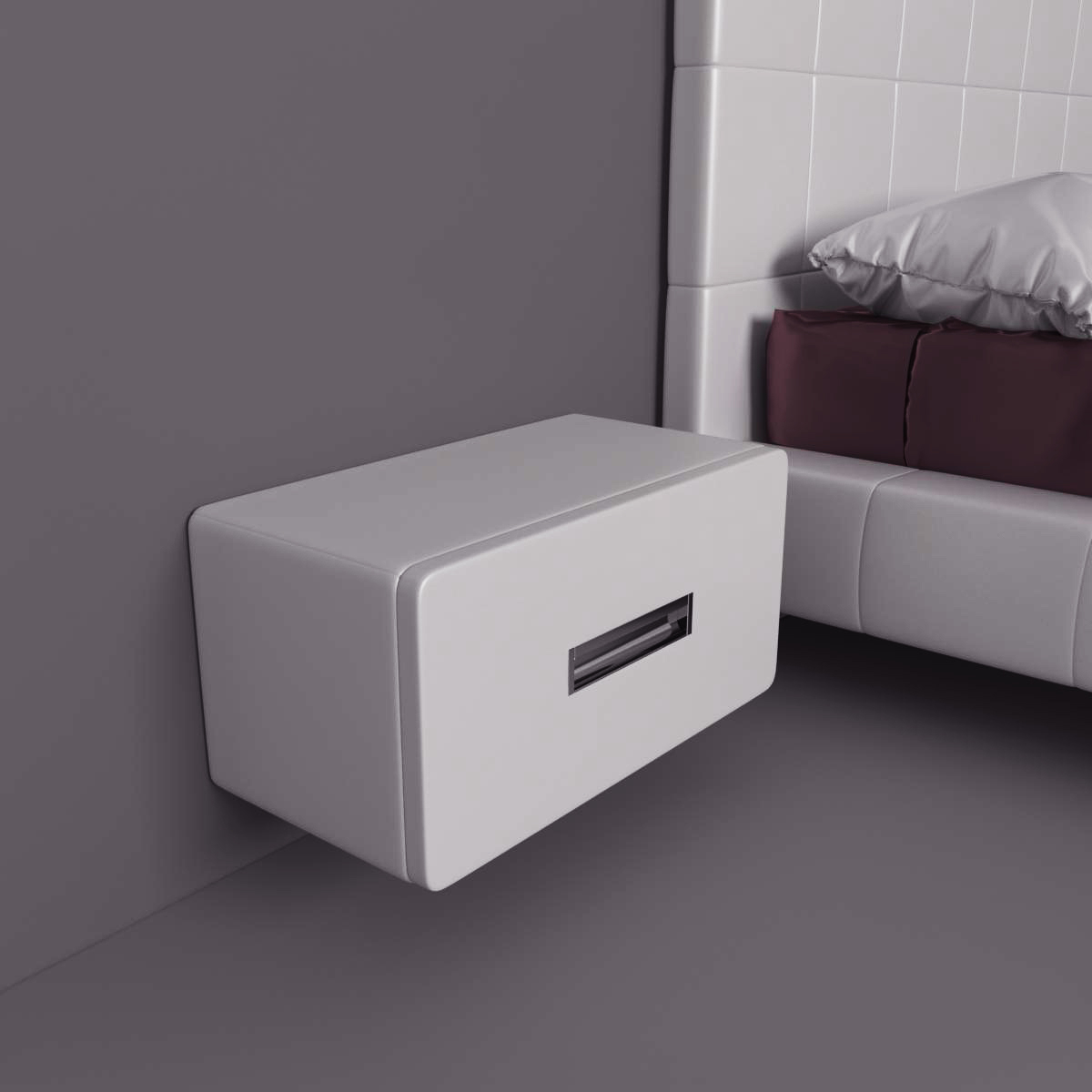 modelo 3d Cama voladora con mesitas de noche - TurboSquid 968924
