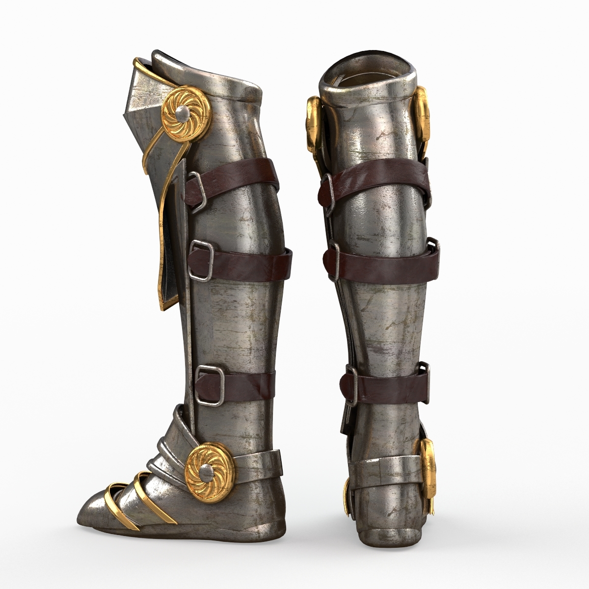 3d model armor boot v2