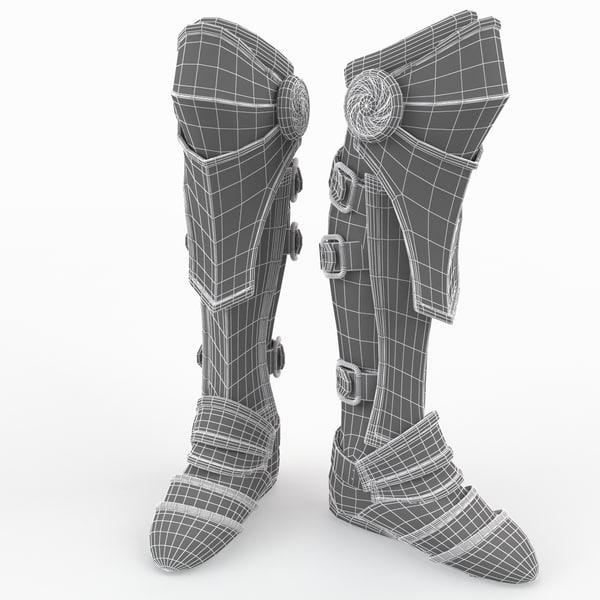 3d model armor boot v2