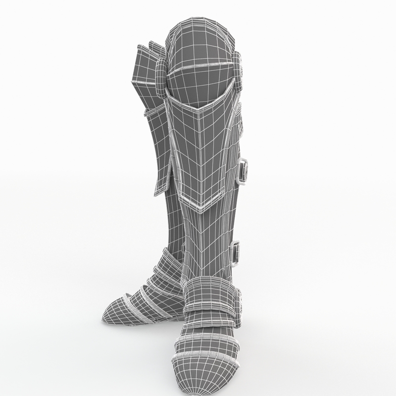 3d model armor boot v2
