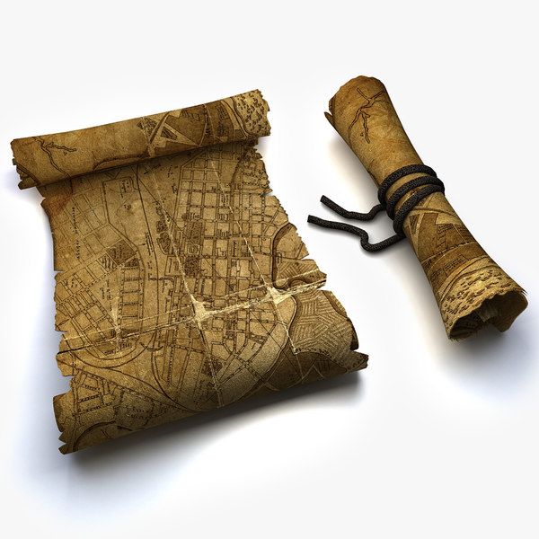 3ds max ancient scroll