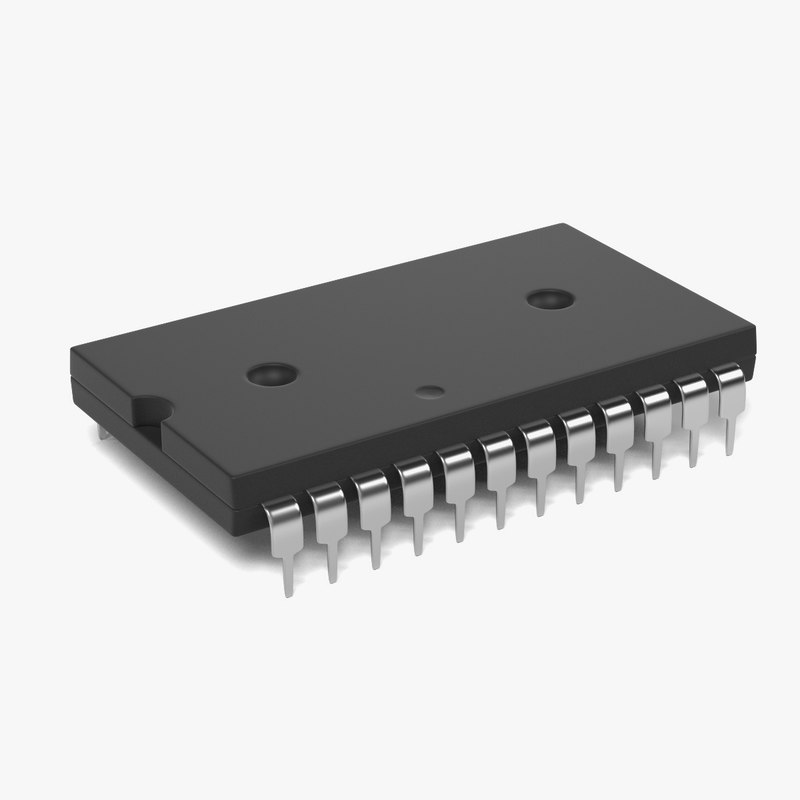 computer chip 3d model