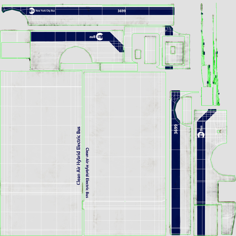 3d mta new york city bus