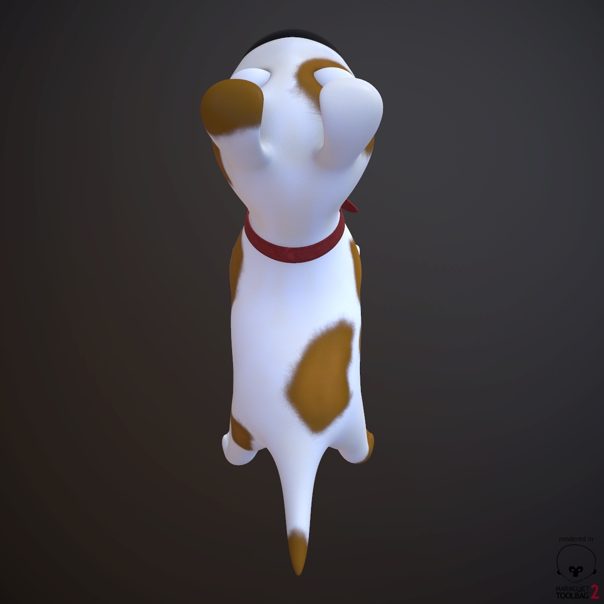 funny cartoon dog animation 3d model