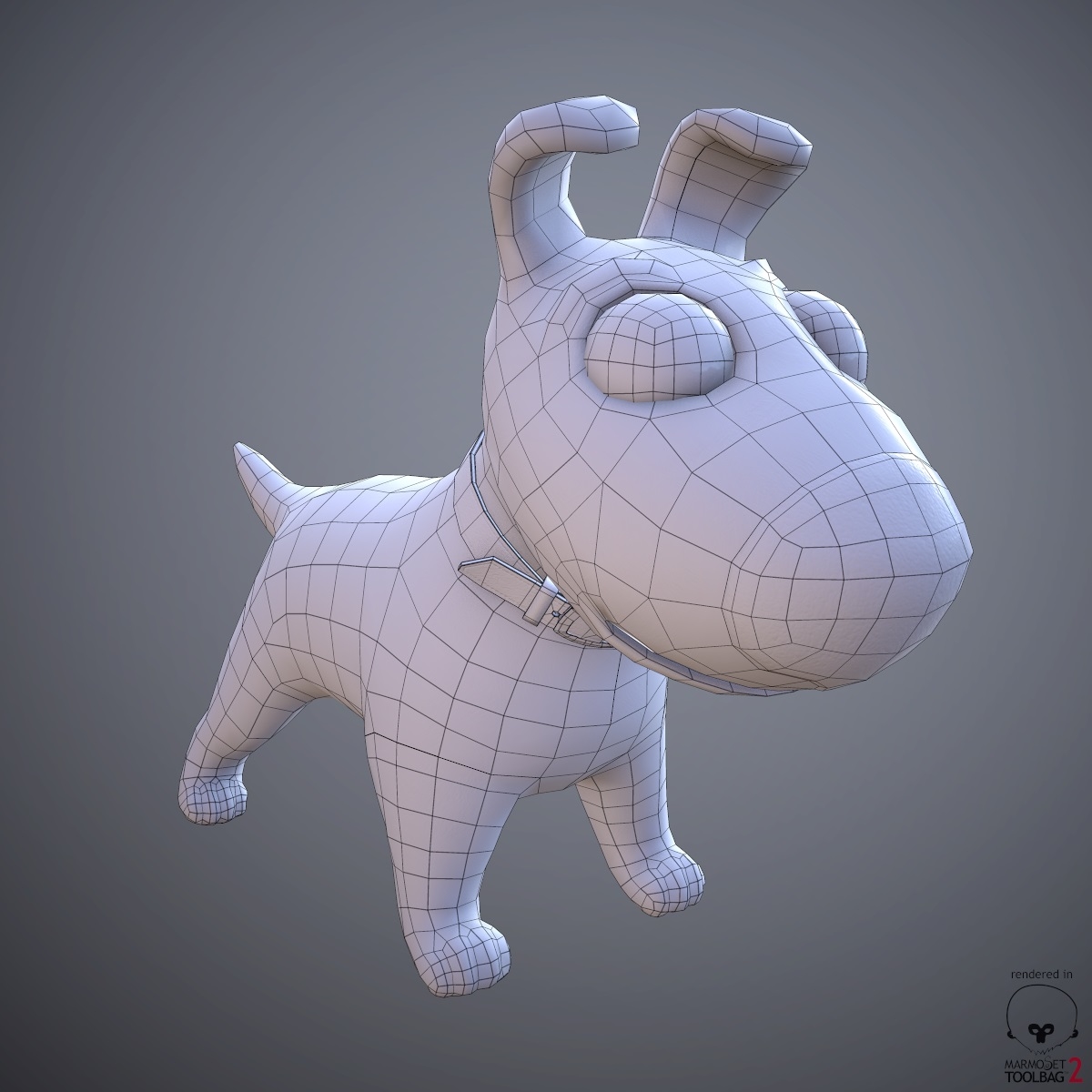 funny cartoon dog animation 3d model