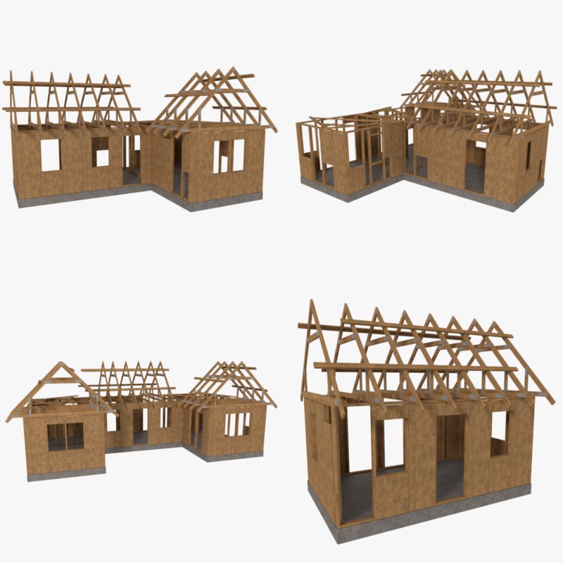3d model pack timber frame construction