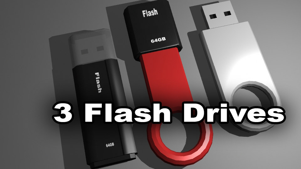 jump drives 3d model