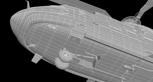 as332 super puma 3d model