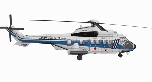 as332 super puma 3d model