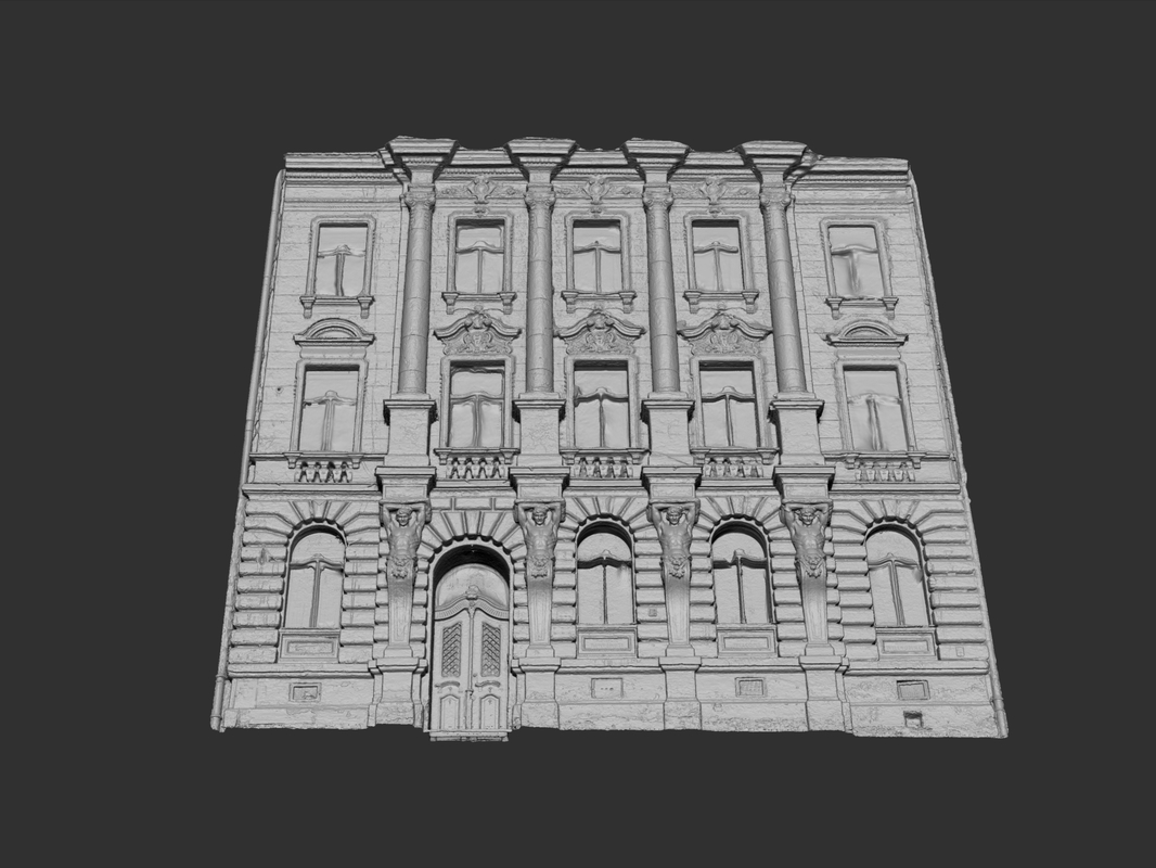 building facade 3d model