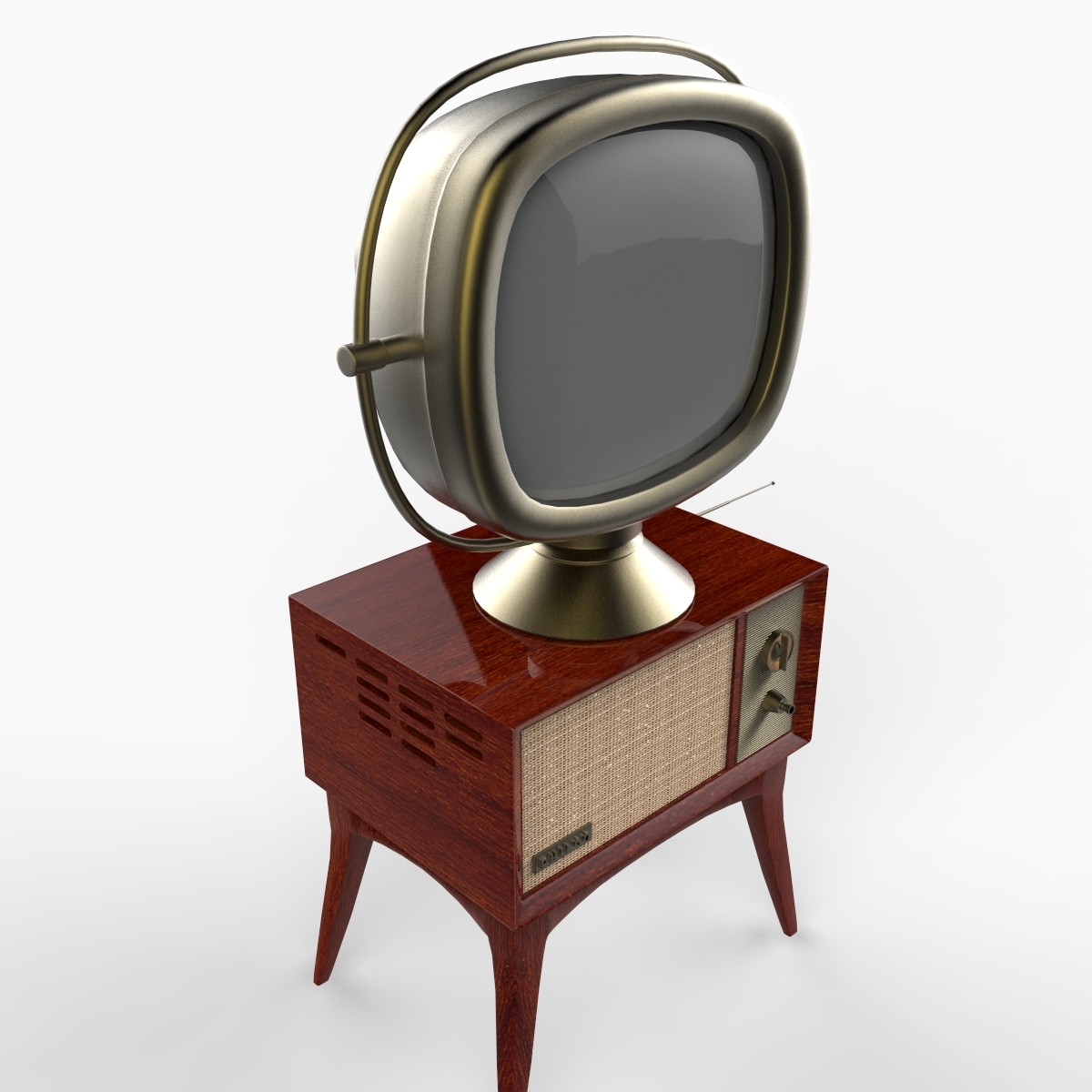 3d model of philco tandem predicta tv set