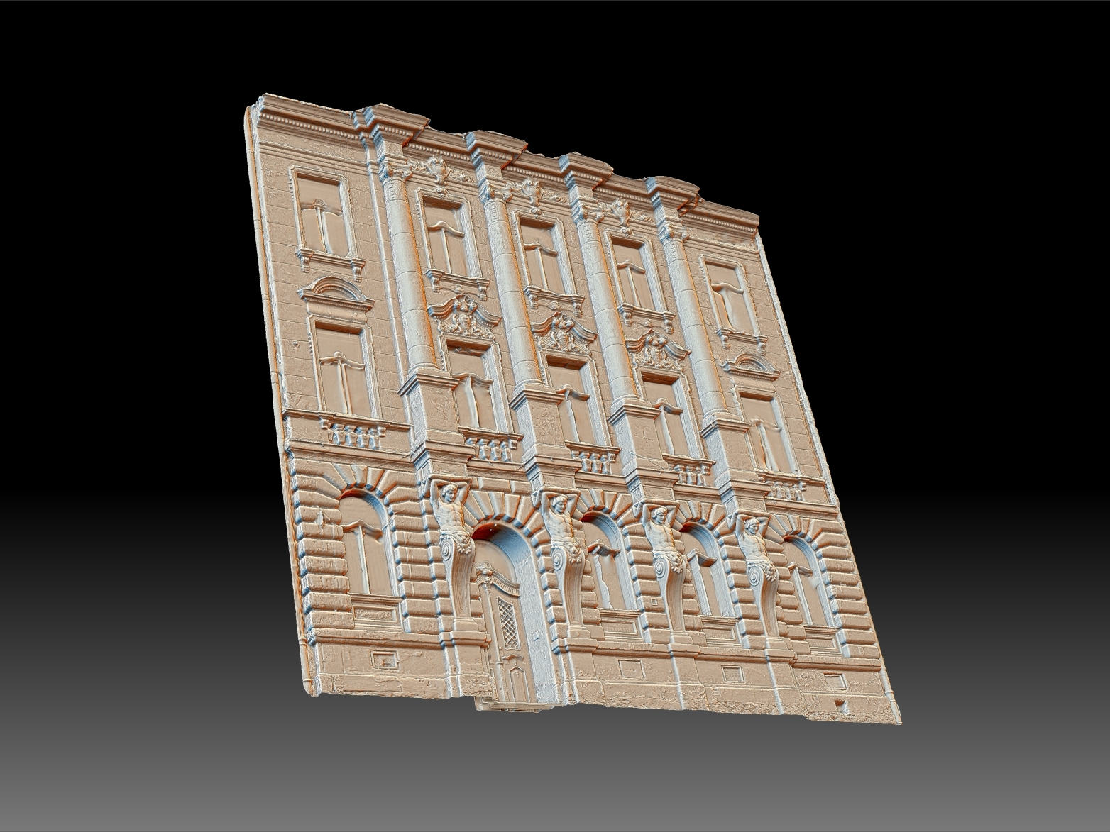 building facade 3d model