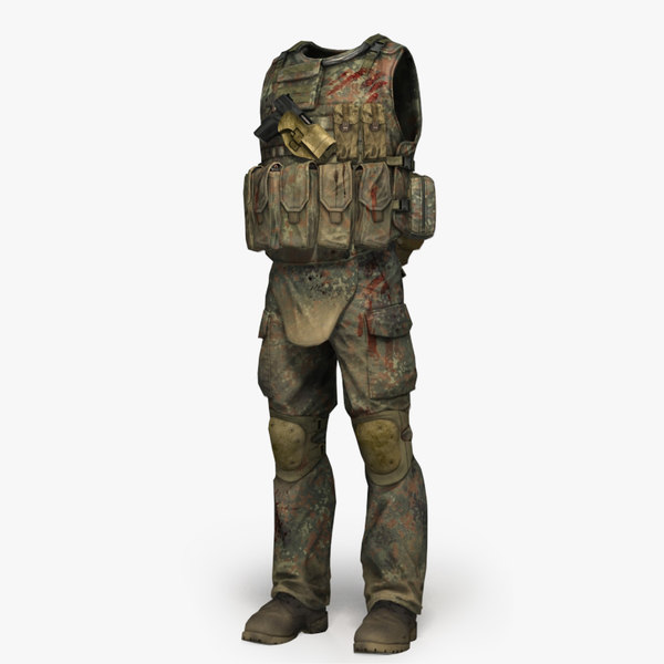 3d qualitative soldier cloth set