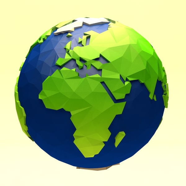 3d cartoon earth model