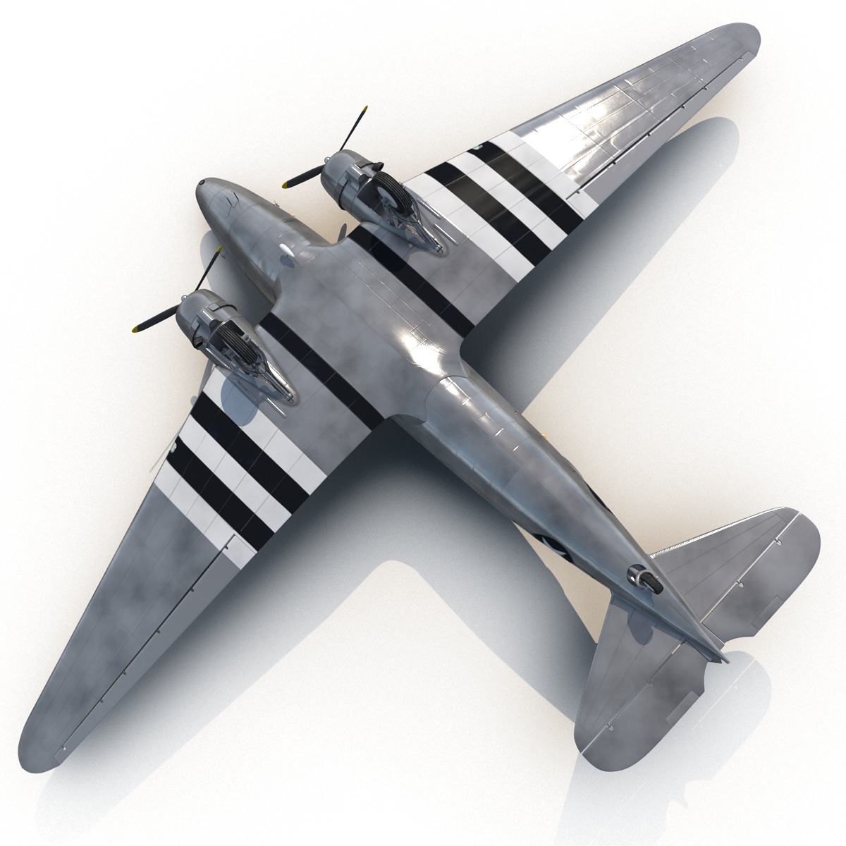 douglas dc-3 air force 3d model