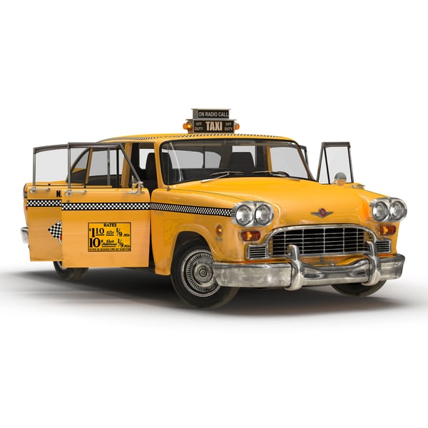 old nyc checker cab 3d model