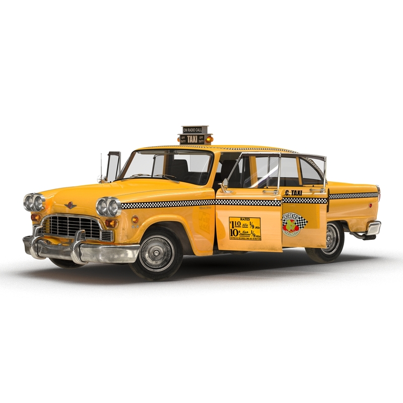 old nyc checker cab 3d model