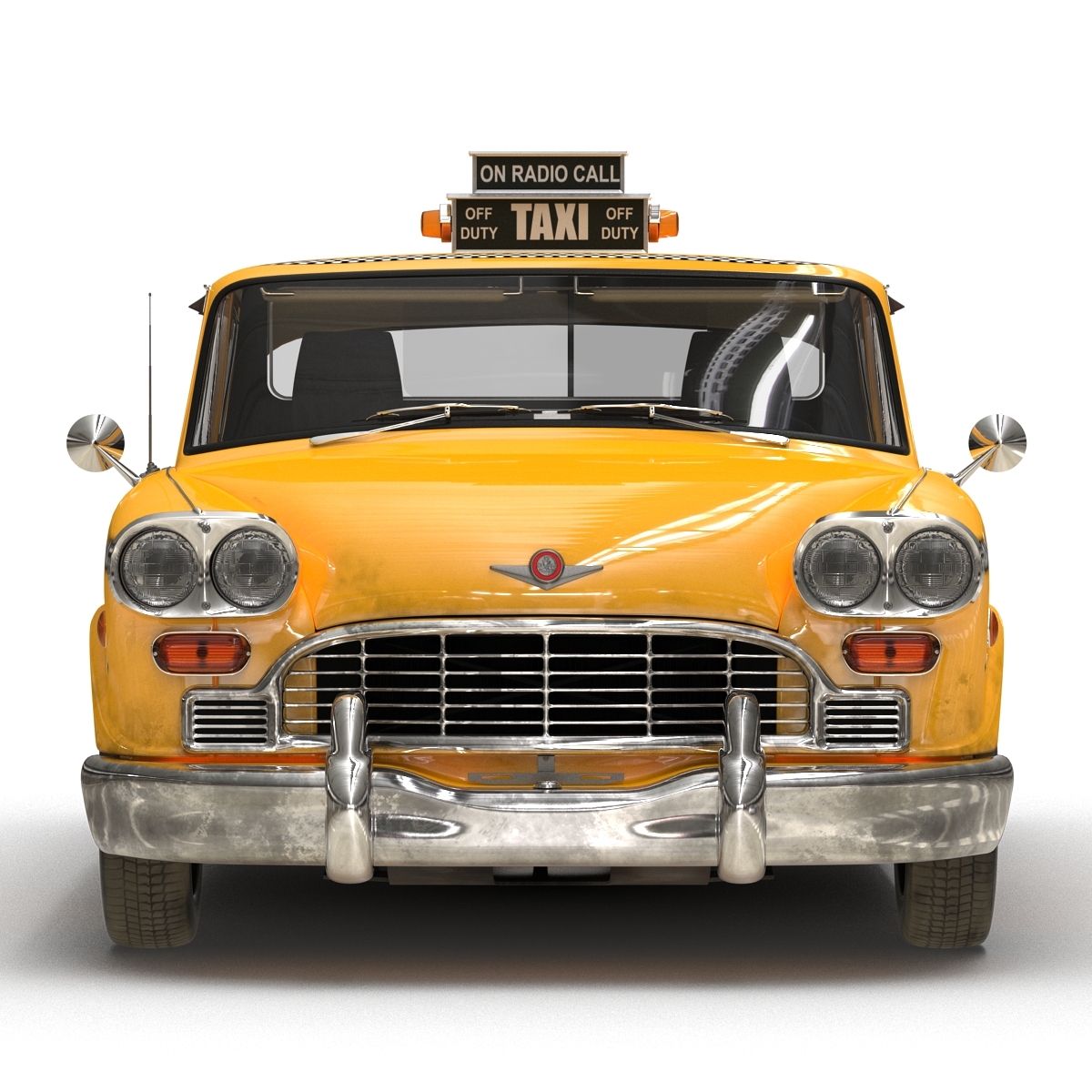 old nyc checker cab 3d model