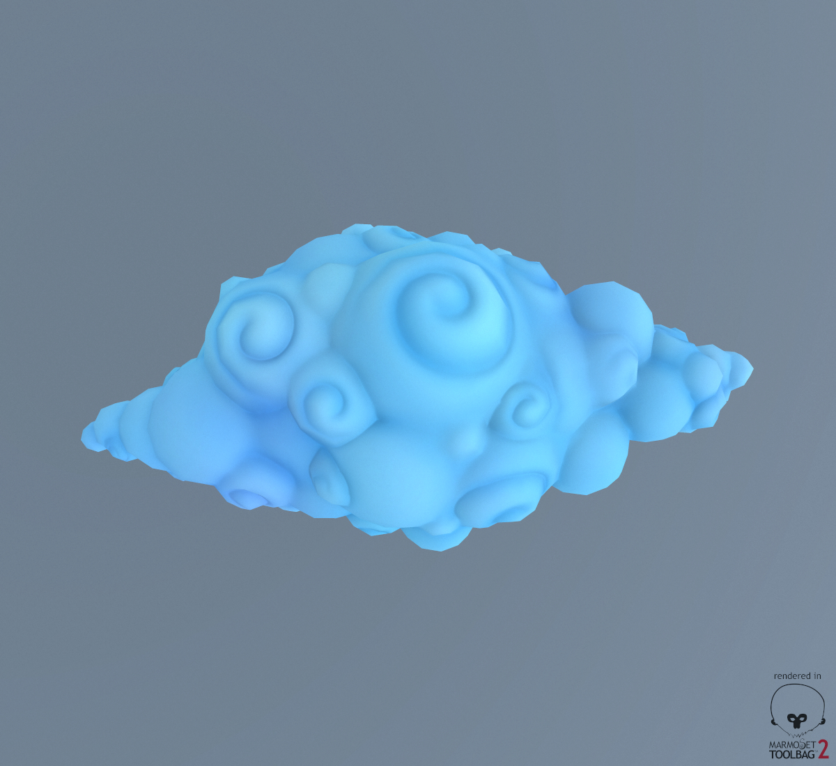 3d model cartoon cloud