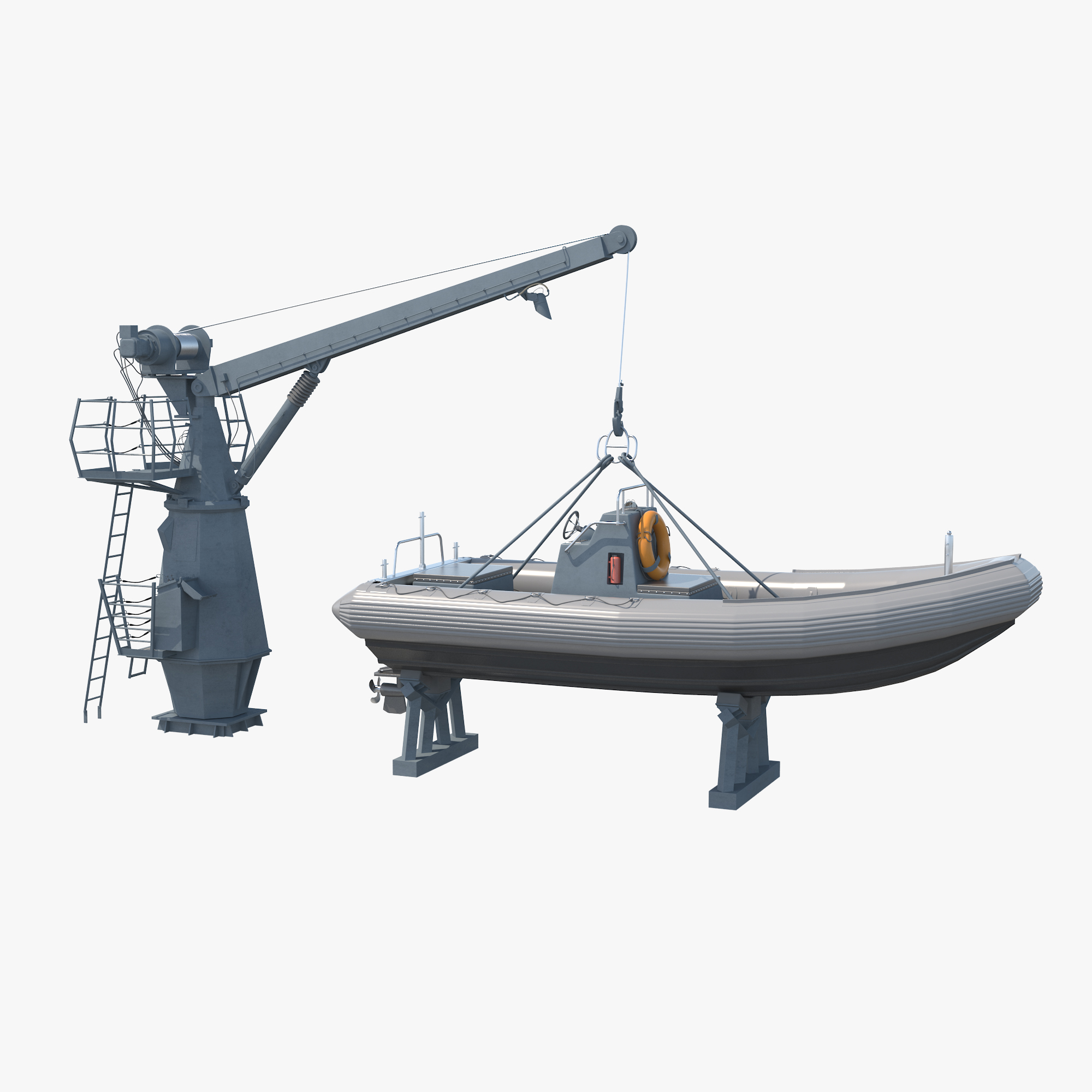 3d standard rhib davit