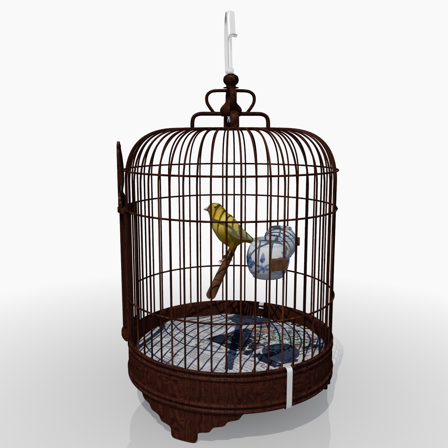 3ds max chinese bird cage canary