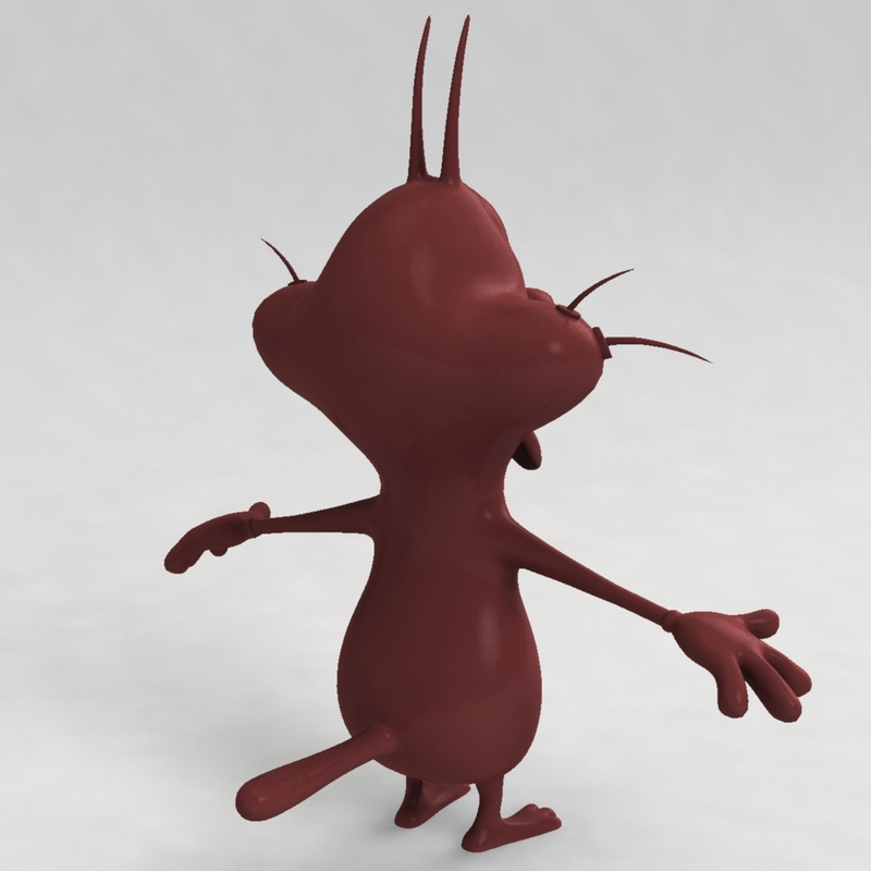 3d oggy animation model