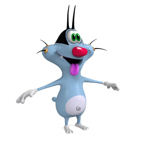 3d oggy animation model