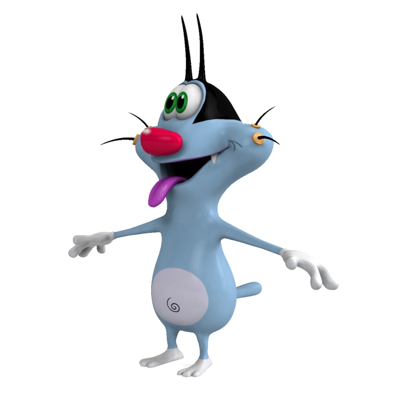3d oggy animation model