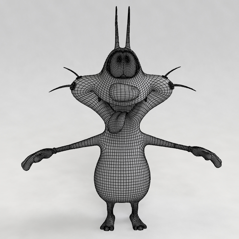 3d oggy animation model