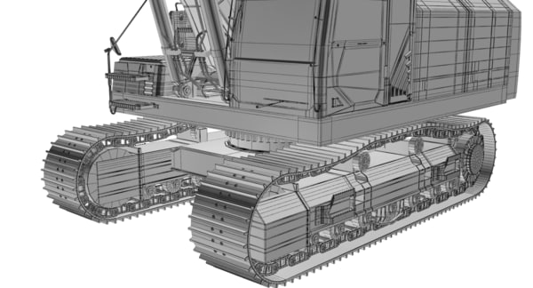 hydraulic thumbs excavators 3d dxf