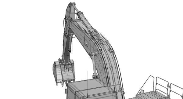 hydraulic thumbs excavators 3d dxf