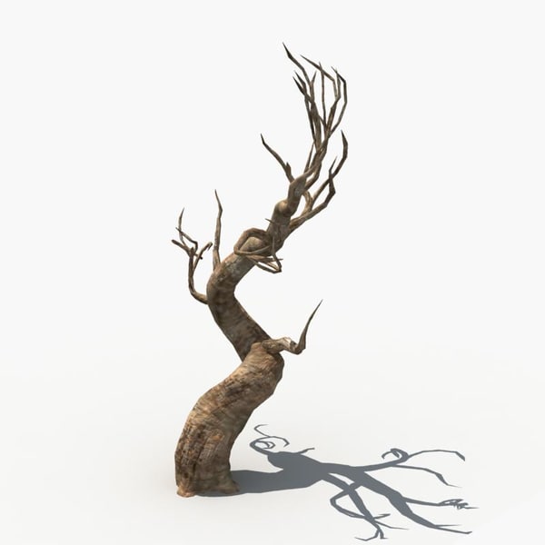 3d scary tree dry model